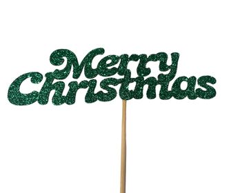 Merry Christmas Green Topper – Cakers World